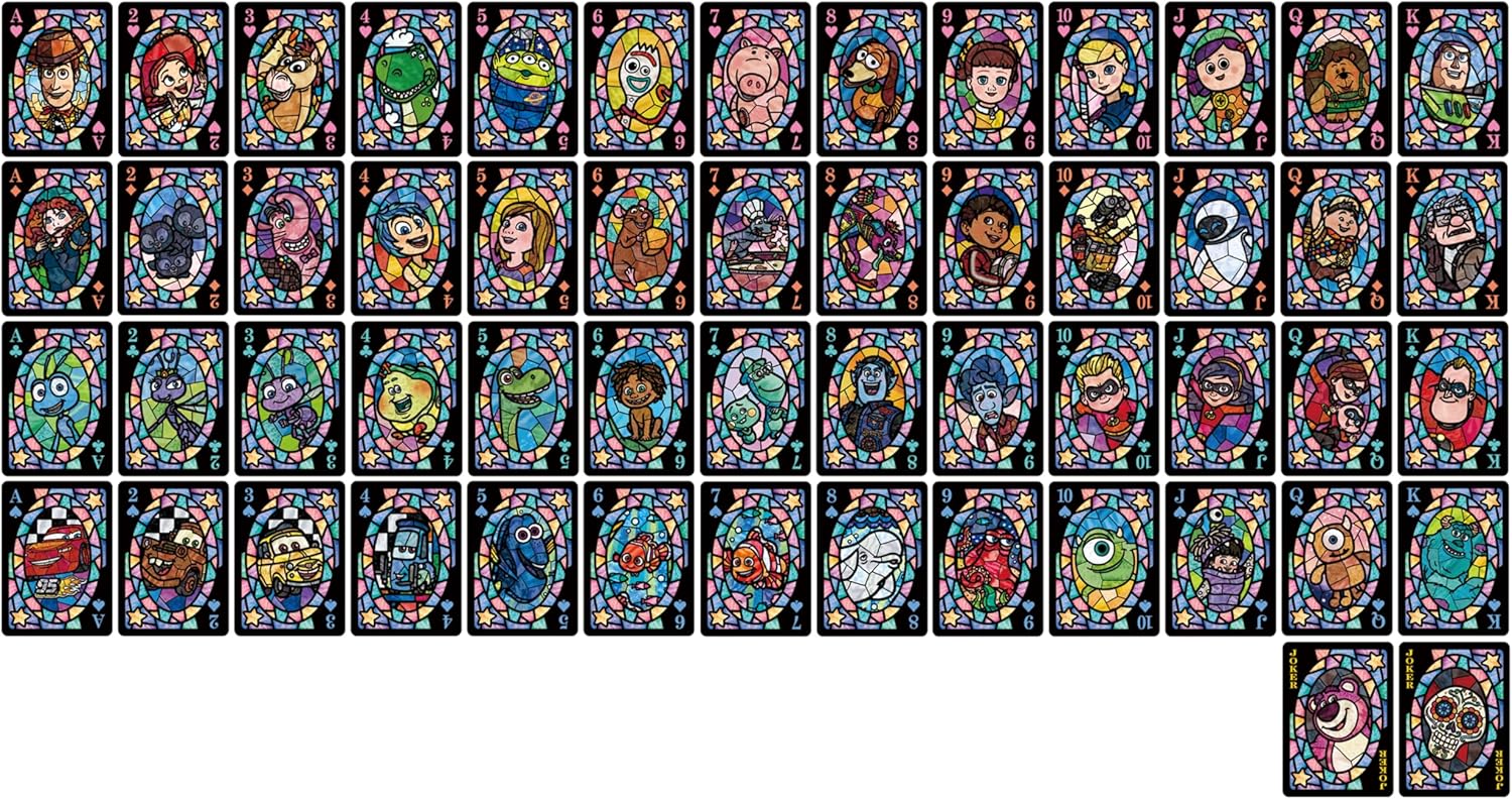 Pixar Characters Stained Glass Playing Cards by Tenyo (6806) - Dynamite ...